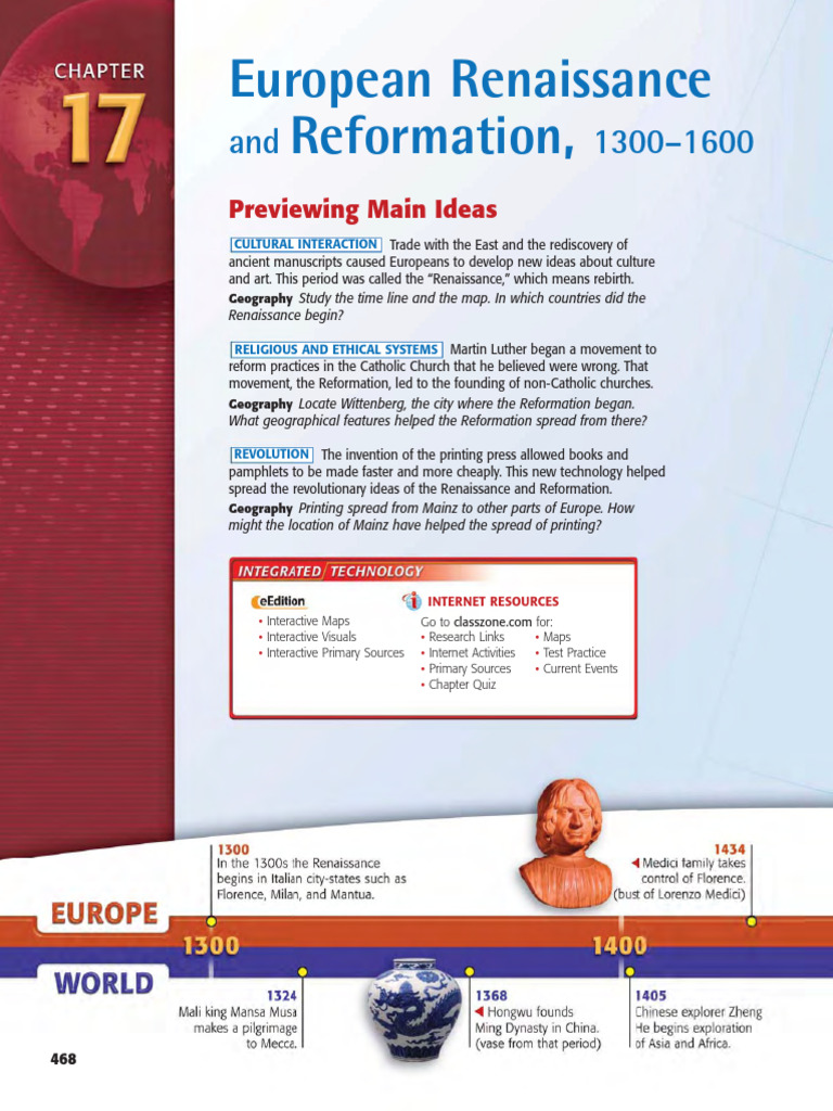 RENNAISANCE McDougal Littel 468-479 | PDF | Leonardo Da Vinci | Renaissance