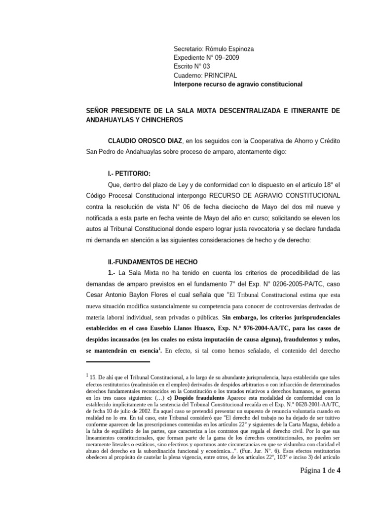 OROSCO | PDF | Caso de ley | Verdad