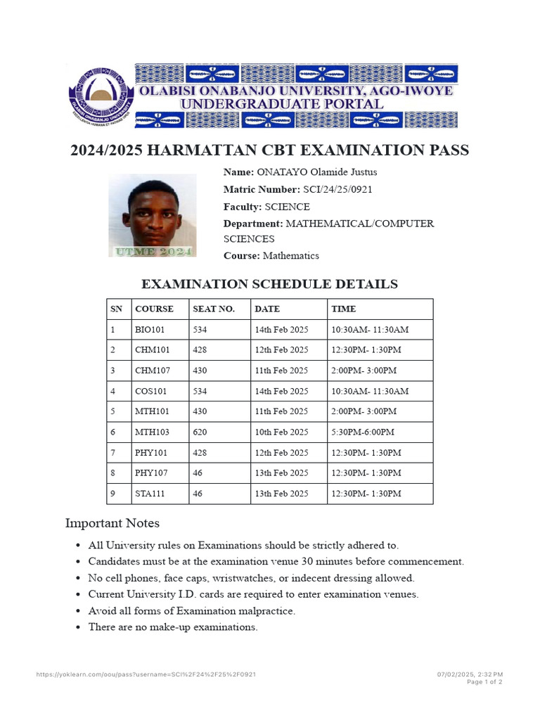 Examination Pass | PDF