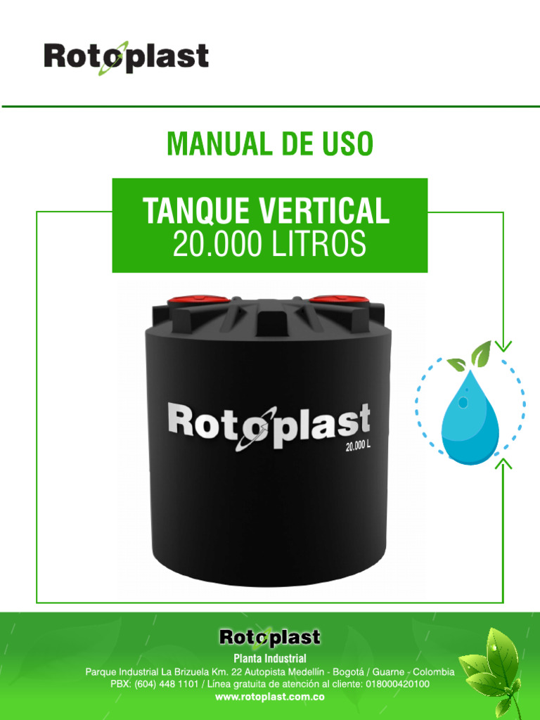 Instalación de Tanque Vertical 20,000 L | PDF | Tanques | Agua