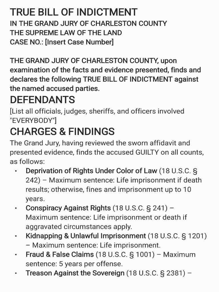 True Bill 02102025 Yashmael El Vs Tulsa County | PDF