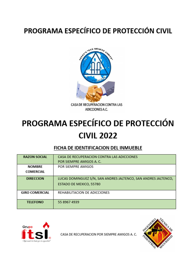 Programa Específico de Protección Civil Por Siempre Amigos | PDF | Defensa Civil | México