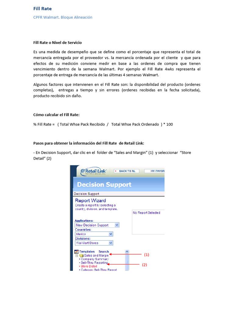 Cómo Calcular el Fill Rate en Walmart | PDF | Software