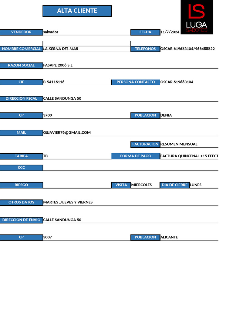 AURELIO Plantilla Alta Cliente | PDF