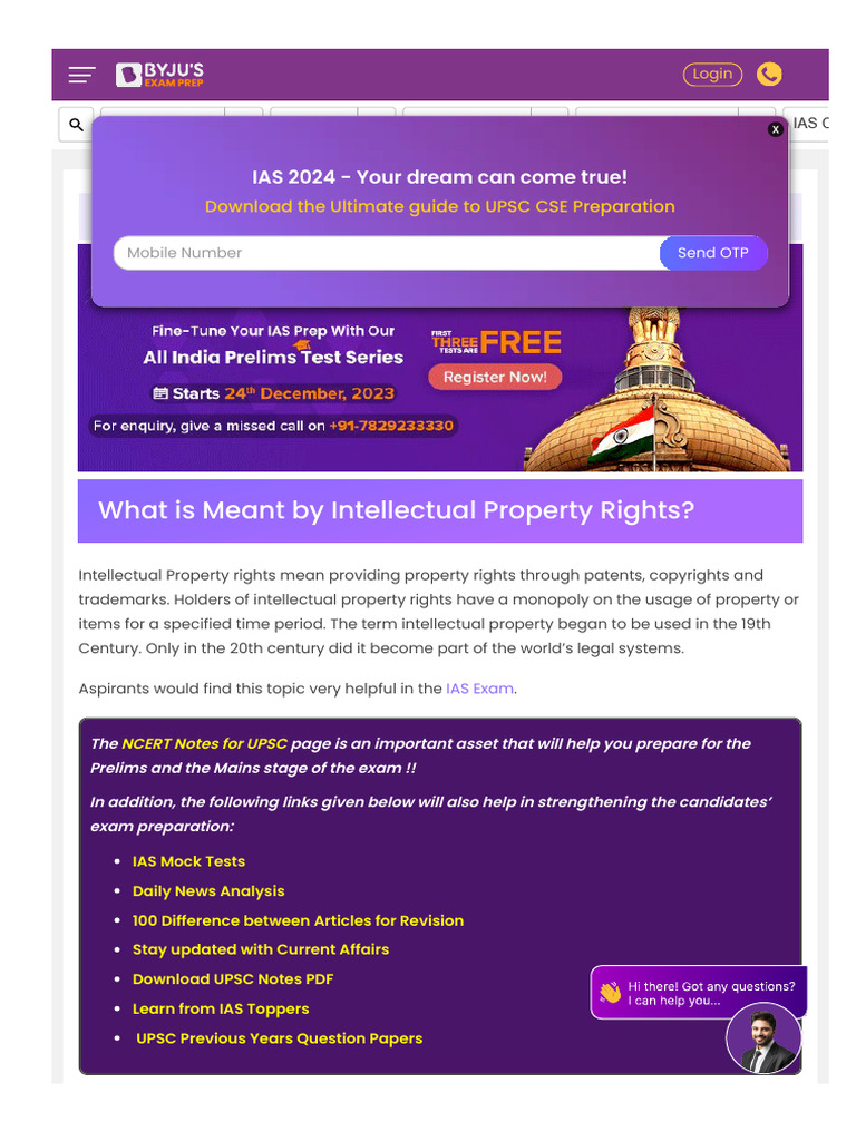 Byjus Com Free Ias Prep Ipr in India Upsc Notes ... | PDF ...