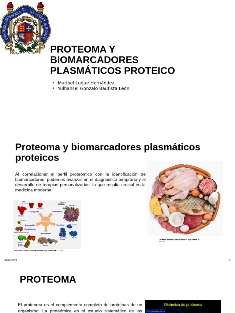 Proteoma y Biomarcadores Plasmáticos Proteicos | PDF | Biomarcador ...