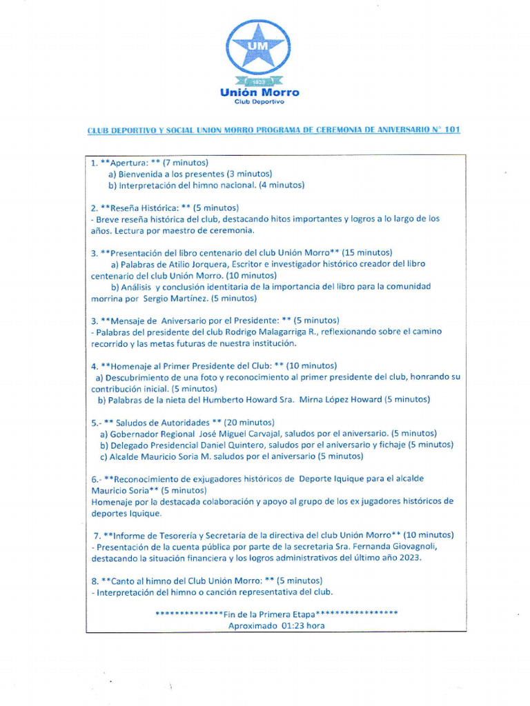 Programa Aniversario 2024 | PDF