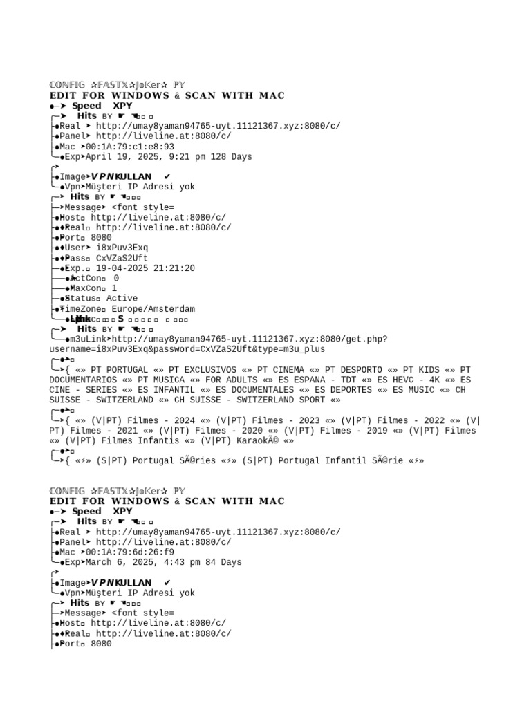 FASTX JoKer PY_liveline.at_8080 | PDF