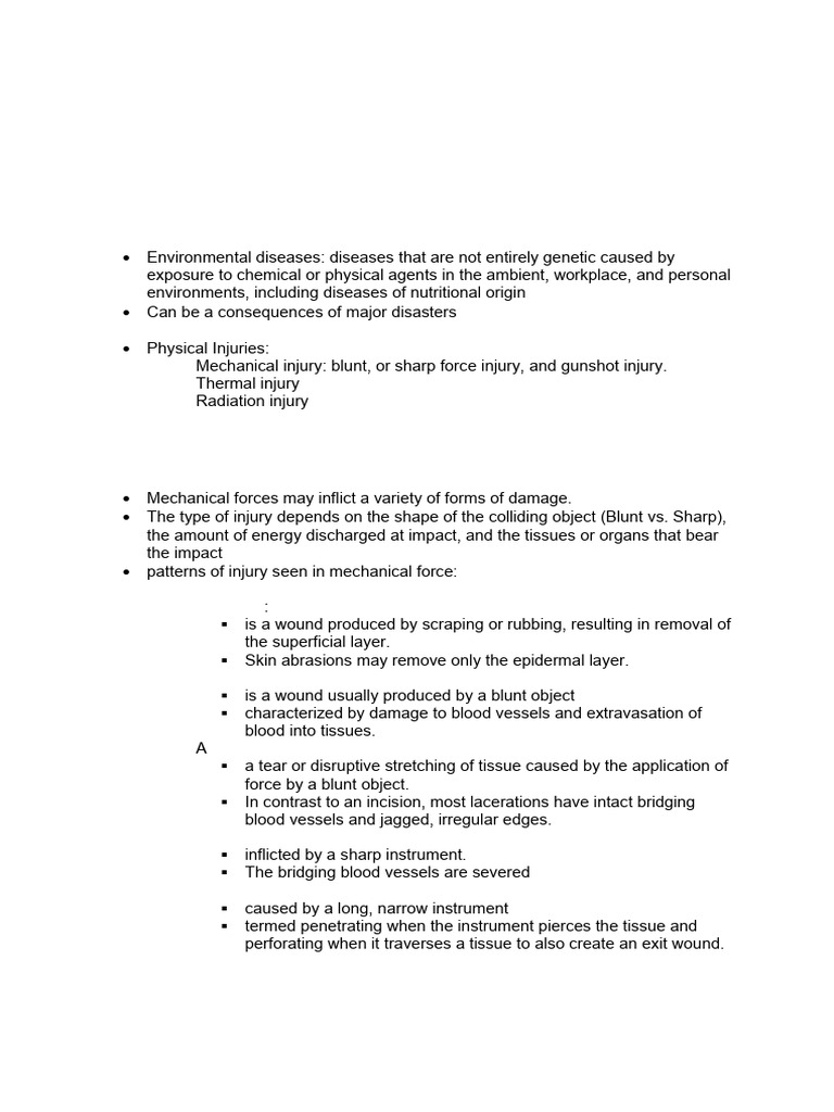 Environmental Pathology For DMD Handout | PDF | Absorbed Dose | Radiation