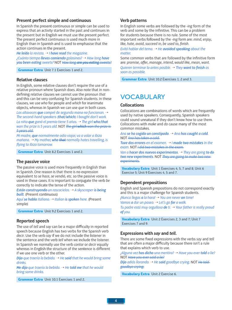 Common Errors Spanish Speakers - 2 | PDF | English Language | Spanish ...