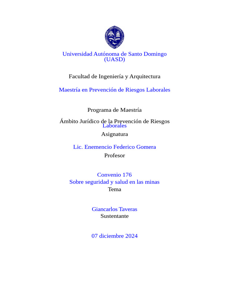 Resumen Convenio 176 de La OIT | PDF | Minería | Valores