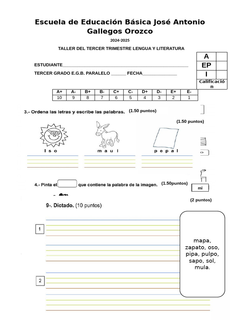 Actividad 2do Grado | PDF