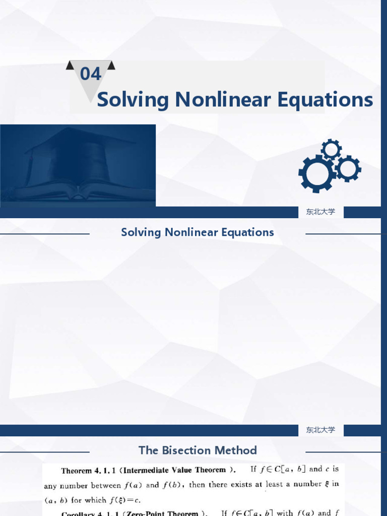 Chapter 4 Solving Nonlinear Equations | PDF