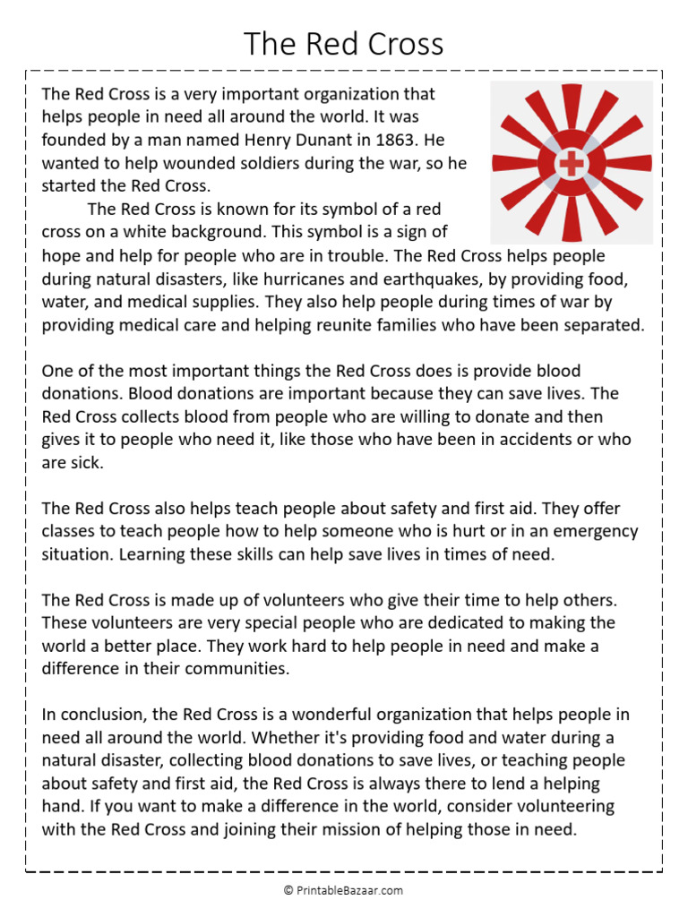 The Red Cross | PDF | American Red Cross | Volunteering