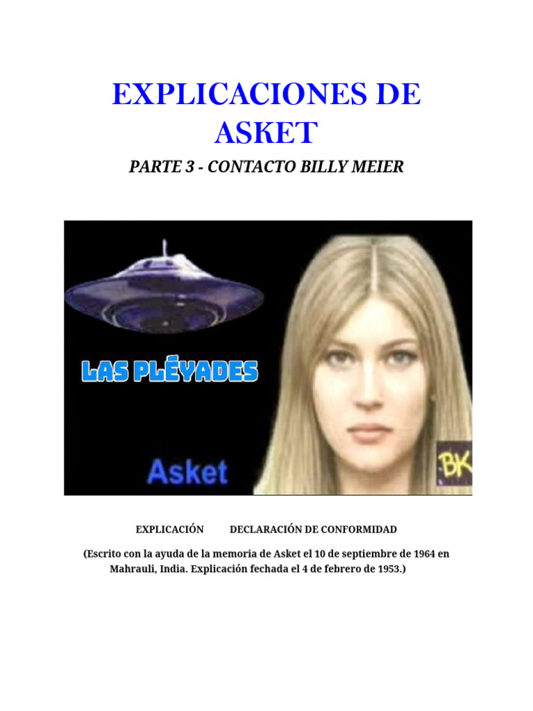 Contacto Billy Meier: Revelaciones de Asket | PDF | Verdad