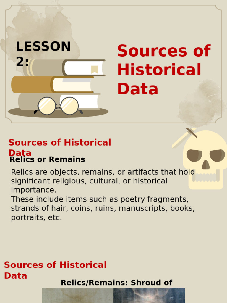 Chapter 1 Lesson 2 Sources of Historical Data | PDF | Primary Sources
