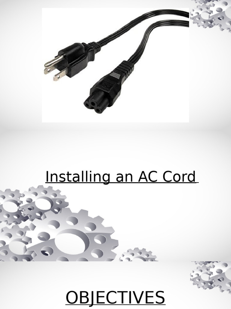 How to Install an AC Cord in a Washer | PDF