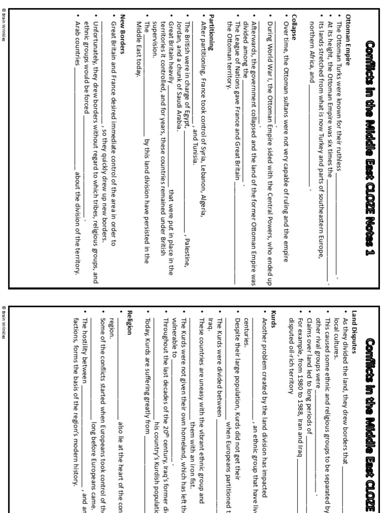 Annotated-MIddle East Conflists | PDF | Israel | World Politics