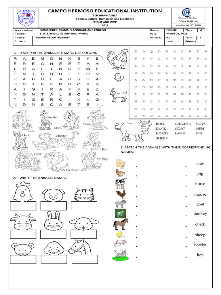 Talking About Animals #2 | PDF
