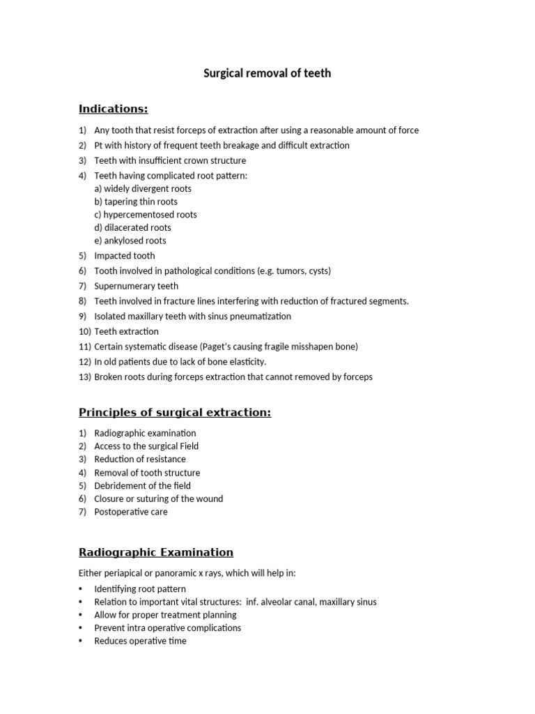 Surgical Tooth Extraction Techniques | PDF | Surgical Suture | Wound