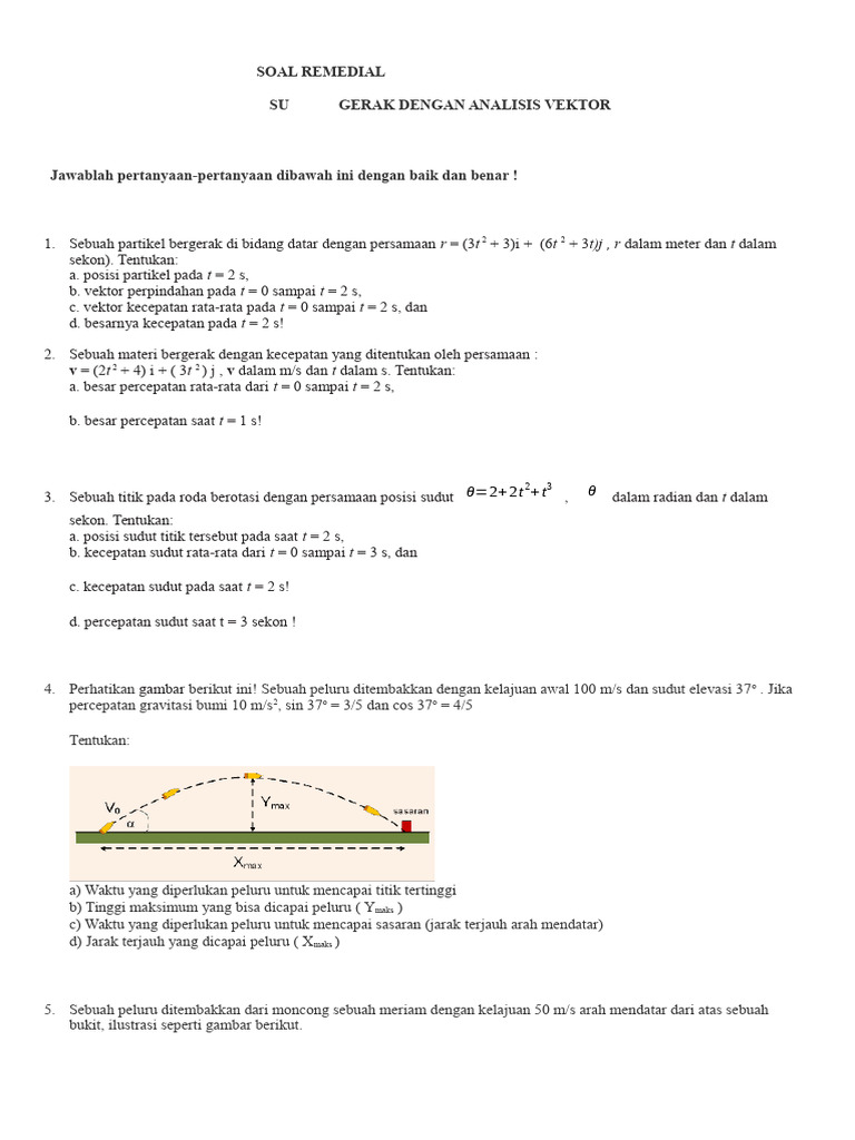 Soal Perbaikan Tambahan Nilai | PDF