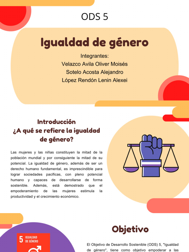 Igualdad de Genero ODS 5 | PDF