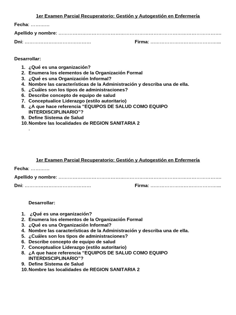 Parcial de Gestion | PDF