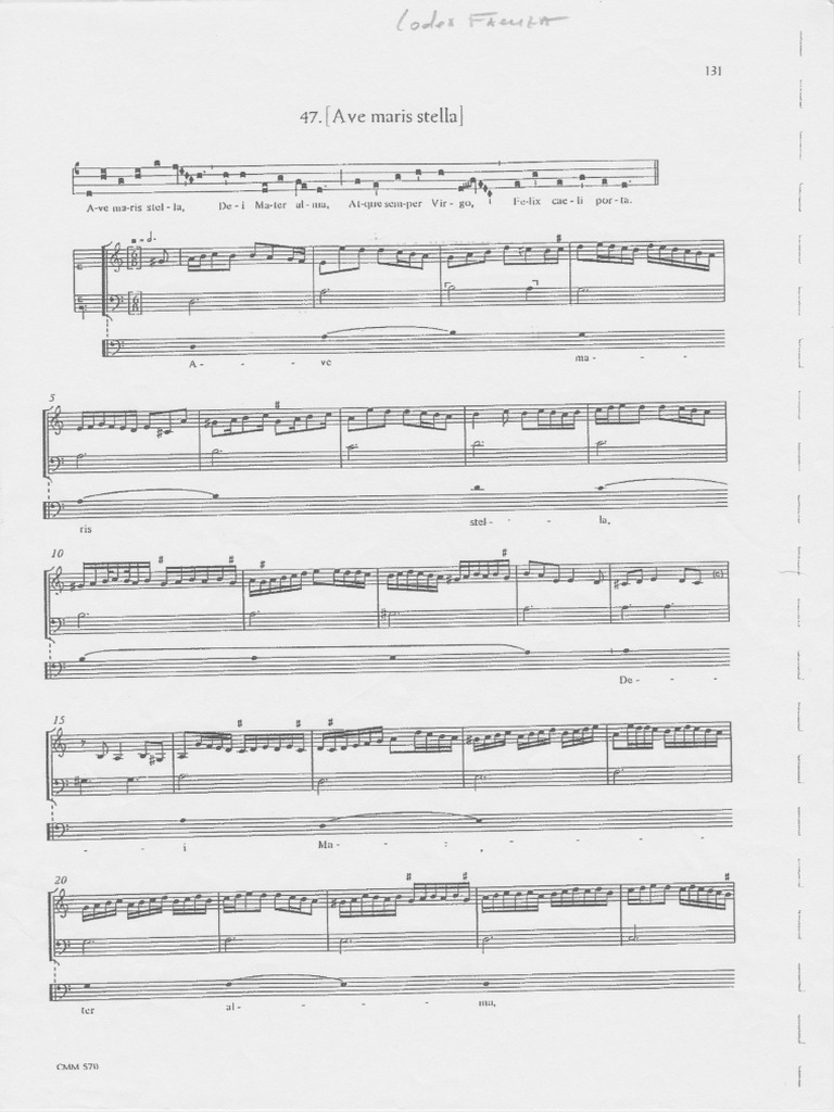 Ave Maris Stella Codex Faenza | PDF