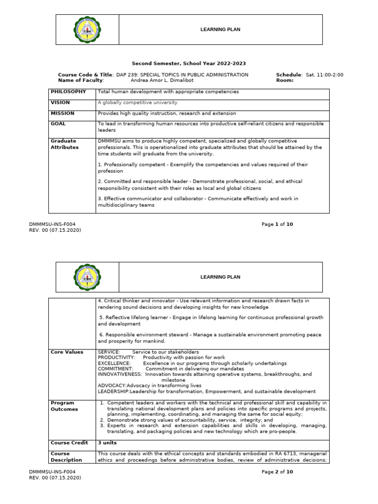 learning plan cgs | PDF | Governance | Innovation