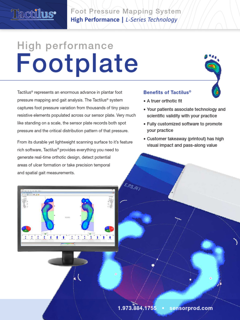 Tactilus® Foot Pressure Mapping System | PDF | Sensor | Pressure