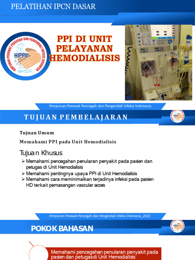 PPI Di Unit Hemodialisa - HIPPI - 2022. Rev 3 Agus | PDF