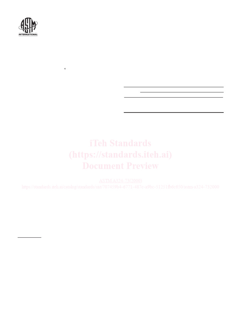 ASTM-A324-73-2000- | PDF | Specification (Technical Standard) | Materials