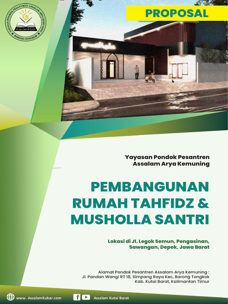 Proposal Pembangunan PonPes Assalam | PDF