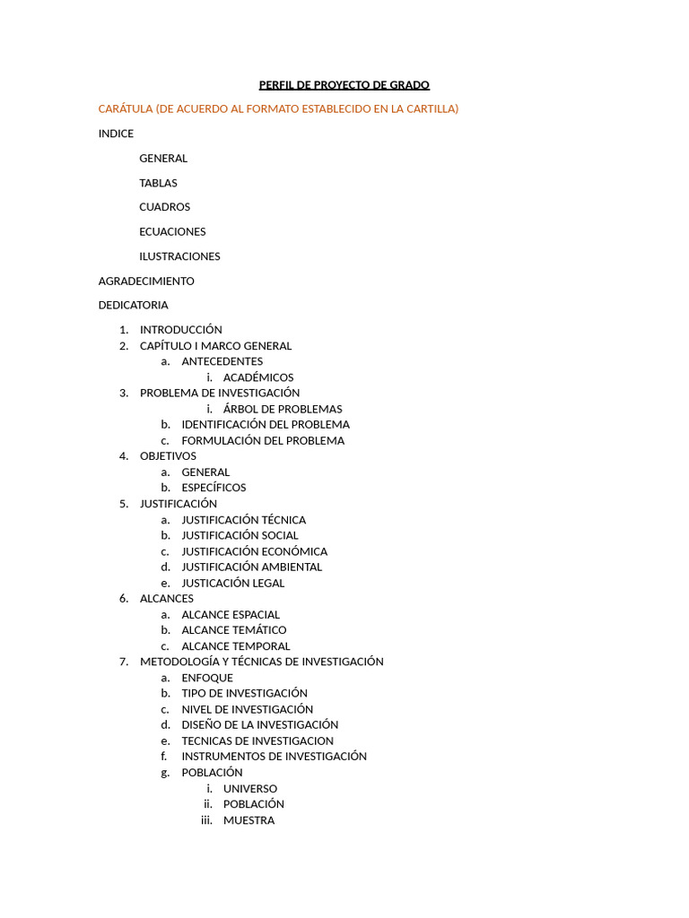 Perfil de Proyecto de Grado | PDF