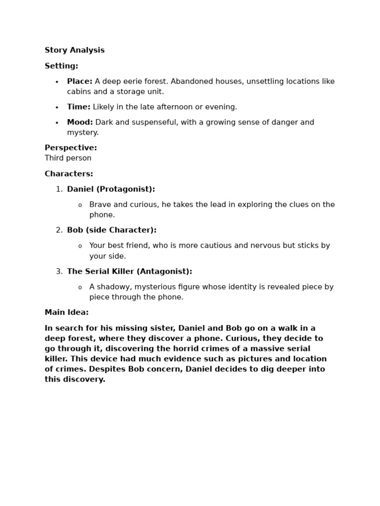 Story Analysis | PDF