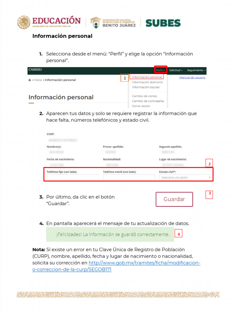 Actualiza tu Información Personal Fácilmente | PDF