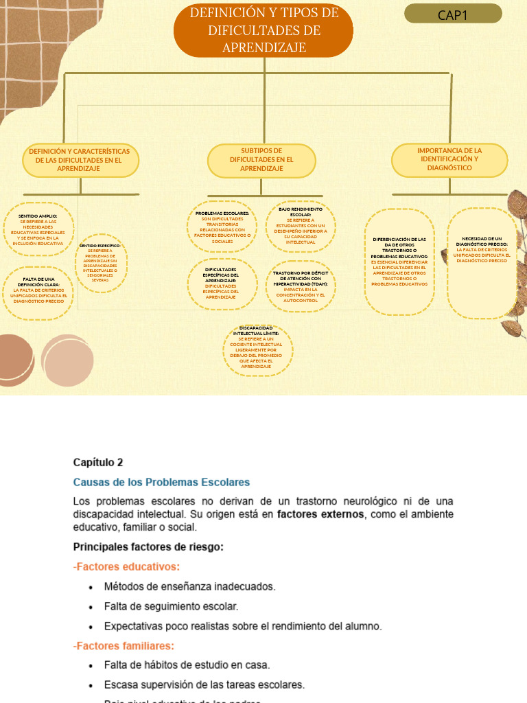 Mapa Mental Cap1-5 | PDF | Desorden hiperactivo y deficit de atencion | Dislexia