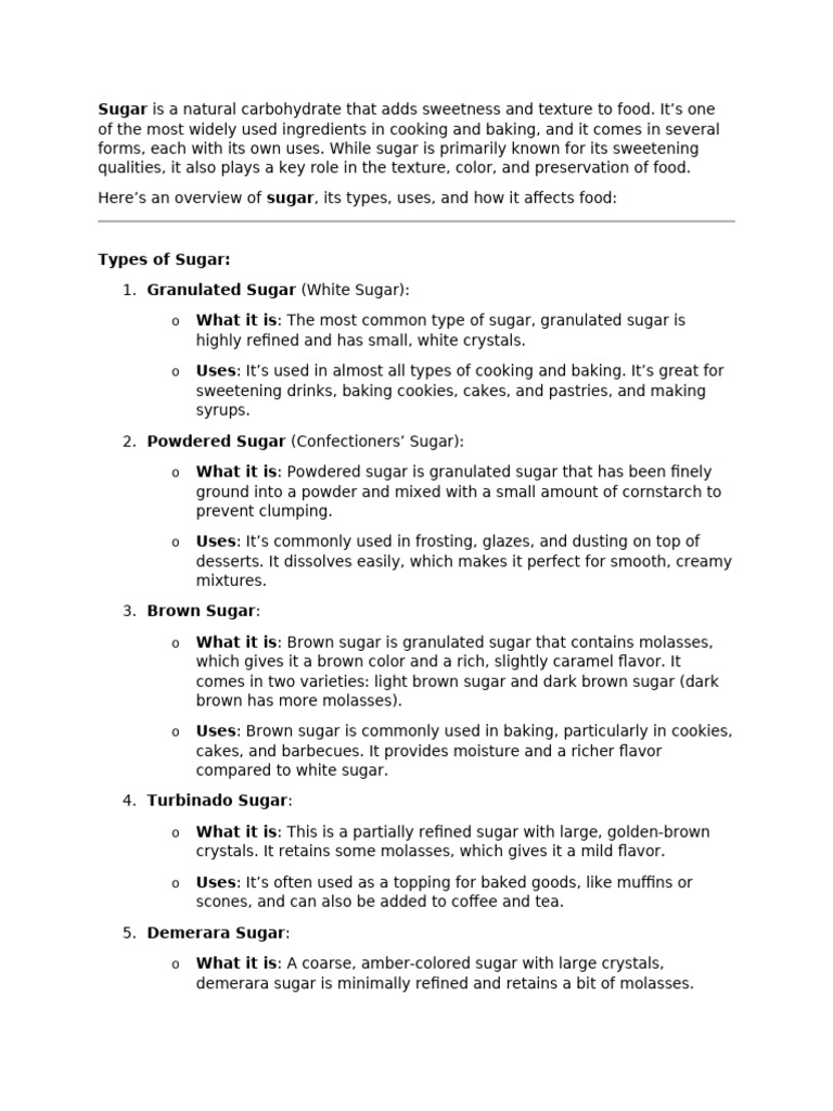 Sugar | PDF | Sugar | Diet & Nutrition