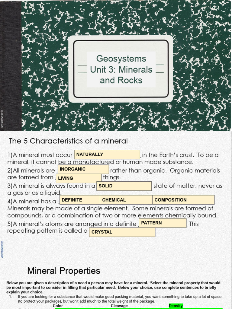 Rocks_and_the_rock_cycle_-_Answers (1) | PDF | Rock (Geology) | Minerals