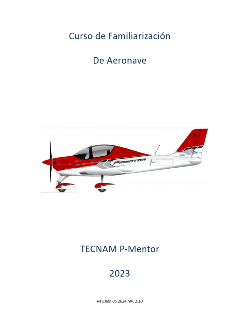 Familiarization Tecnam P-Mentor (05.2024 REV01) | PDF | Quitarse | Aeronave