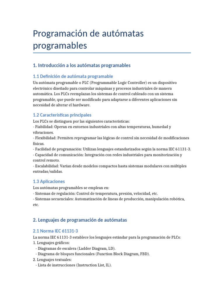Tema Programacion Automatas | PDF | Ingeniería Informática | Ingeniería de software