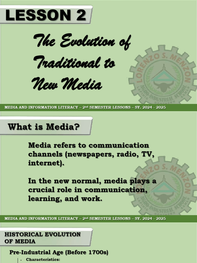 LESSON 2 - The Evolution of Traditional To New Media | PDF | Social ...