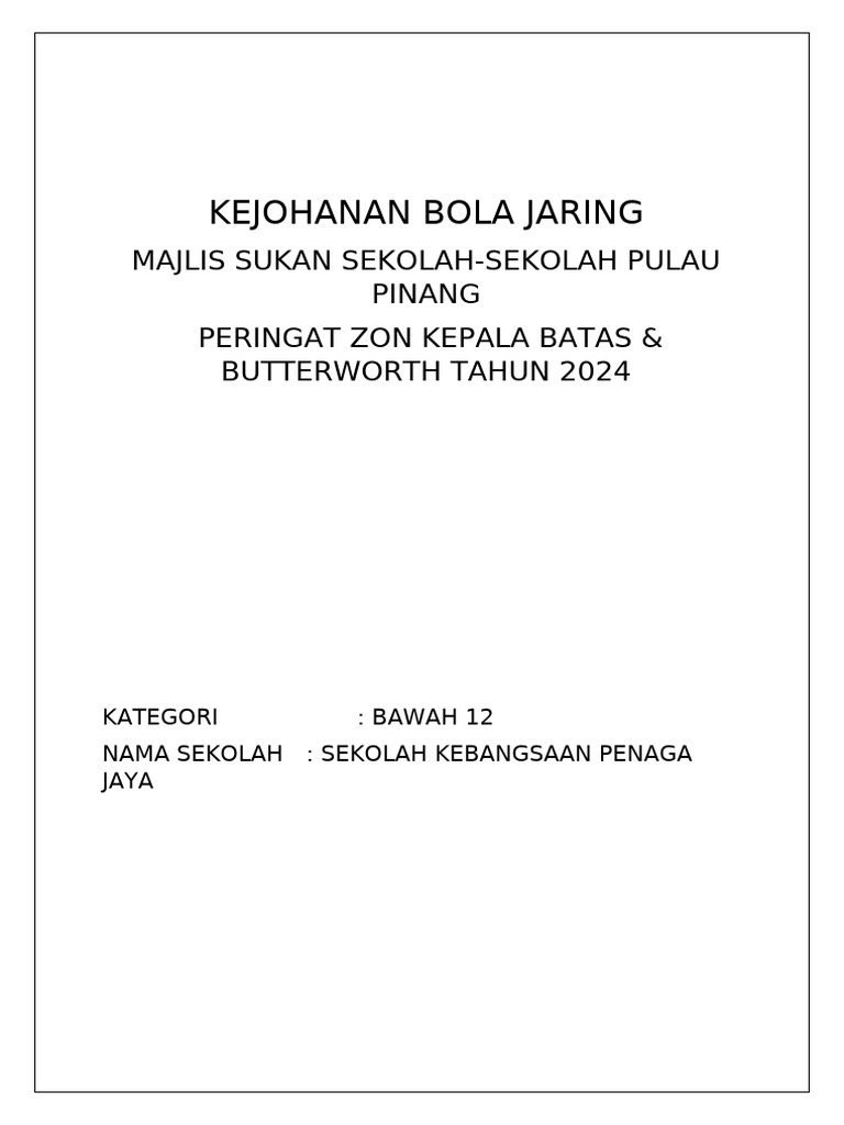 Cover Bola Jaring | PDF