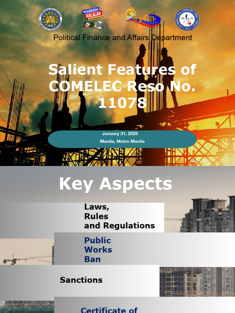 Salient Features of COMELEC Reso 11078 | PDF | Government