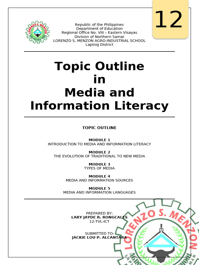 MEDIA_AND_INFORMATION_LITERACY_OUTLINE | PDF | Libraries | Communication