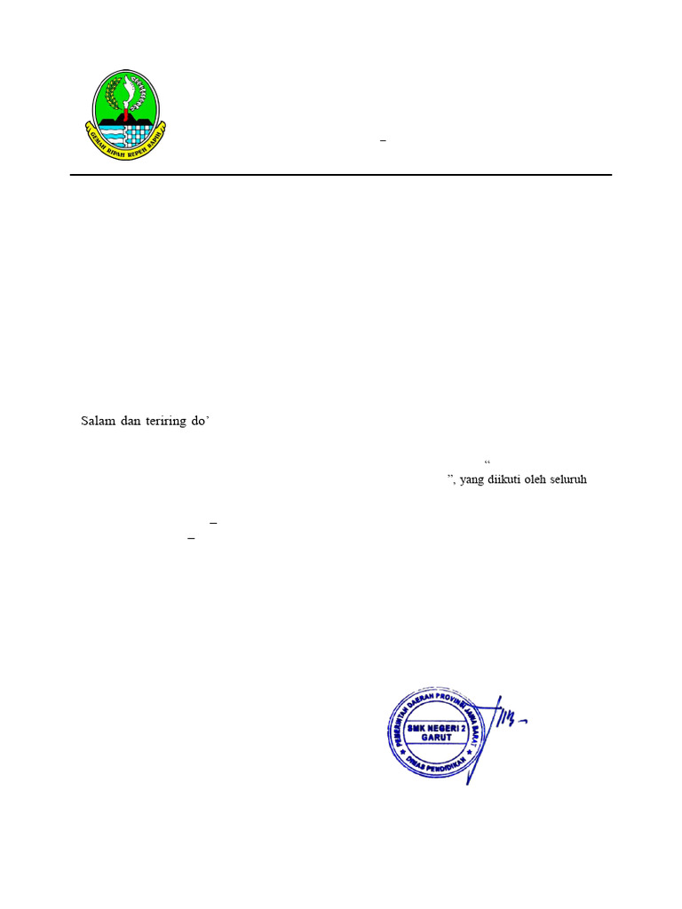 Pemberitahuan KBM Di Rumah (Daring) | PDF