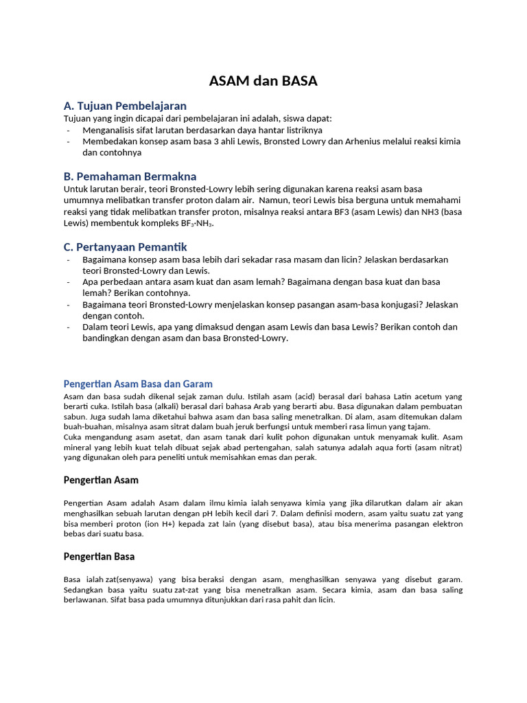 Materi_Konsep Asam Basa | PDF