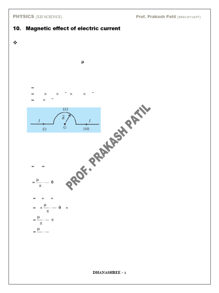 Class 12 Physics: Magnetic Effects | PDF | Electronvolt | Magnetic Field
