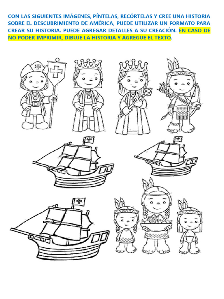 Crea tu Historia del Descubrimiento de América | PDF