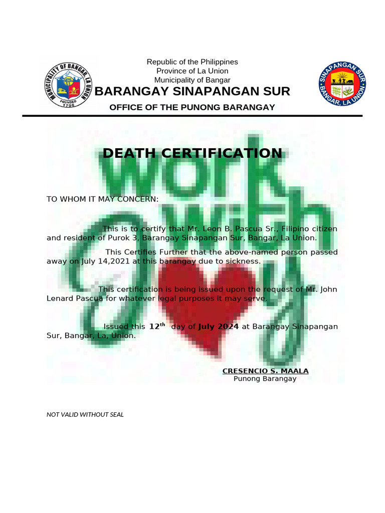 Death Cert | PDF